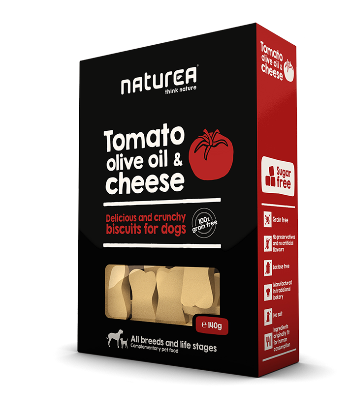 Naturea Hundakex - tómatur, ólífu olía & ostur 140gr – PETRIA